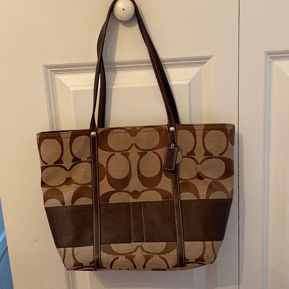 Coach | Bags | Coach Classic Logo Brown Handbag | Poshmark